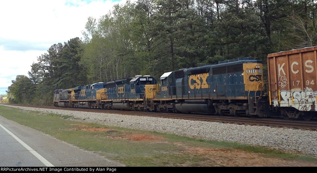 CSX 301, 5427, 8853, and 8388 slow for yellow
